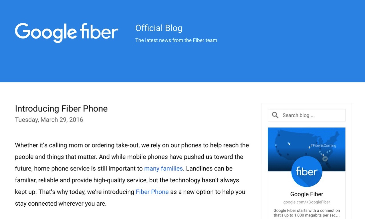 「Fiber Phone」Google提供の月間10ドルの固定電話サービス - ネタフル